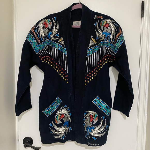 Sundance | Jackets & Coats | Sundance Hand Painted Denim Jacket | Poshmark